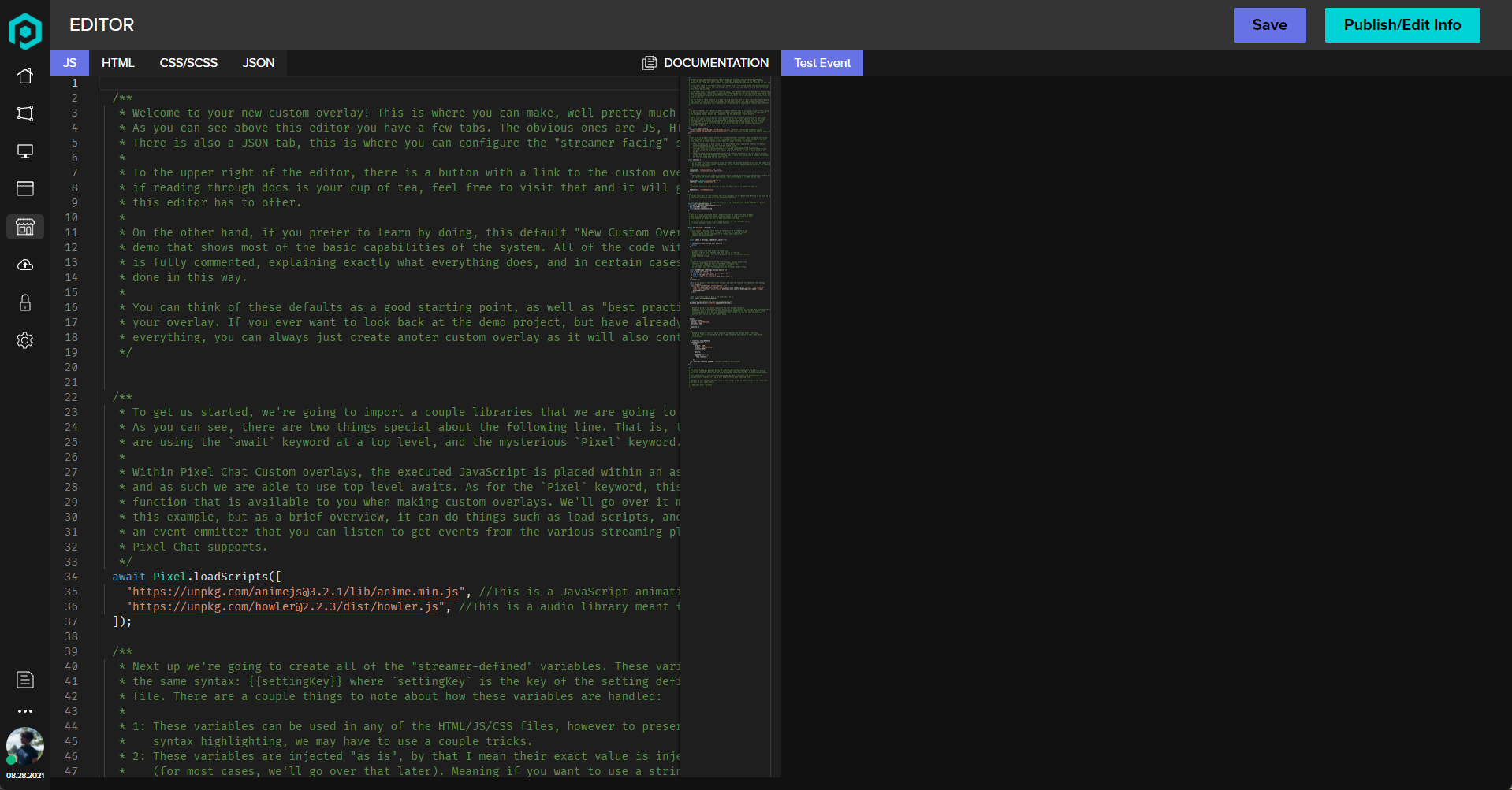 Creating your first Overlay - Pixel Plaza Docs
